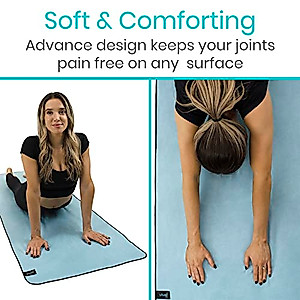 Vive Non Slip Yoga Towel & Hand Towel - Microfiber, Quick Drying, Washable, Lightweight - Non Slip Grip Hot Pilates Mat- Soft & Large Sweat Absorbent for Workouts & Safe Exercise - 24" x72"