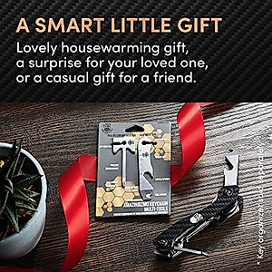 Key Holder & Key Organizer Keychain with matched Keychain multi-tool toolset by AmazinGizmo - House & Car Compact Black Multi Key Chain | Keyring Multitool | Screwdrivers | Bottle opener | Box Opener