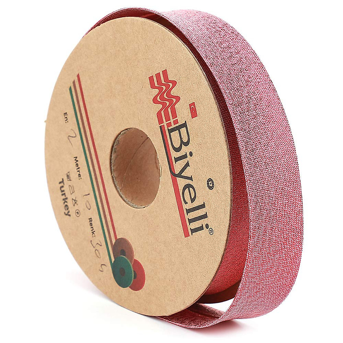 New Lurex Shiny Metallic Bias Binding Single Fold 20mm-13/16inch (10meters-10.93yds)… New Lurex Shiny Metallic Bias Binding Single Fold 20mm-13/16inch (10meters-10.93yds (Red)