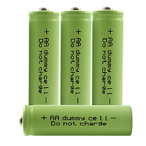 funkawa ShockLi Dummy Fake AA Battery, AA Battery Setup Shell Placeholder(4 - Pack)
