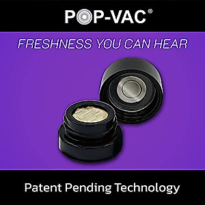 POP-VAC (50 Pack Refillable Storage Vacuum Seal Container Jar For Herb Floral Powder Spice Concentrates, 4ml Black Gloss