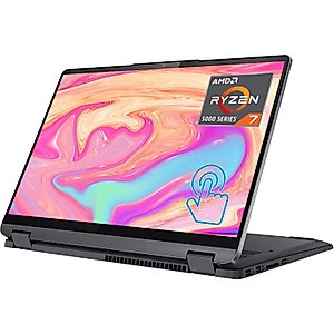 Lenovo Flex 5 2-in-1 Laptop, 14" 2.2K (2240 x 1400) IPS Touchscreen Display, AMD Ryzen 7 5700U (Beats i9-10885H), Backlit Keyboard, Fingerprint Reader, Windows 11 (16GB RAM | 1TB PCIe SSD)