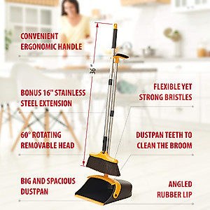 Broom and Dustpan (Yellow)