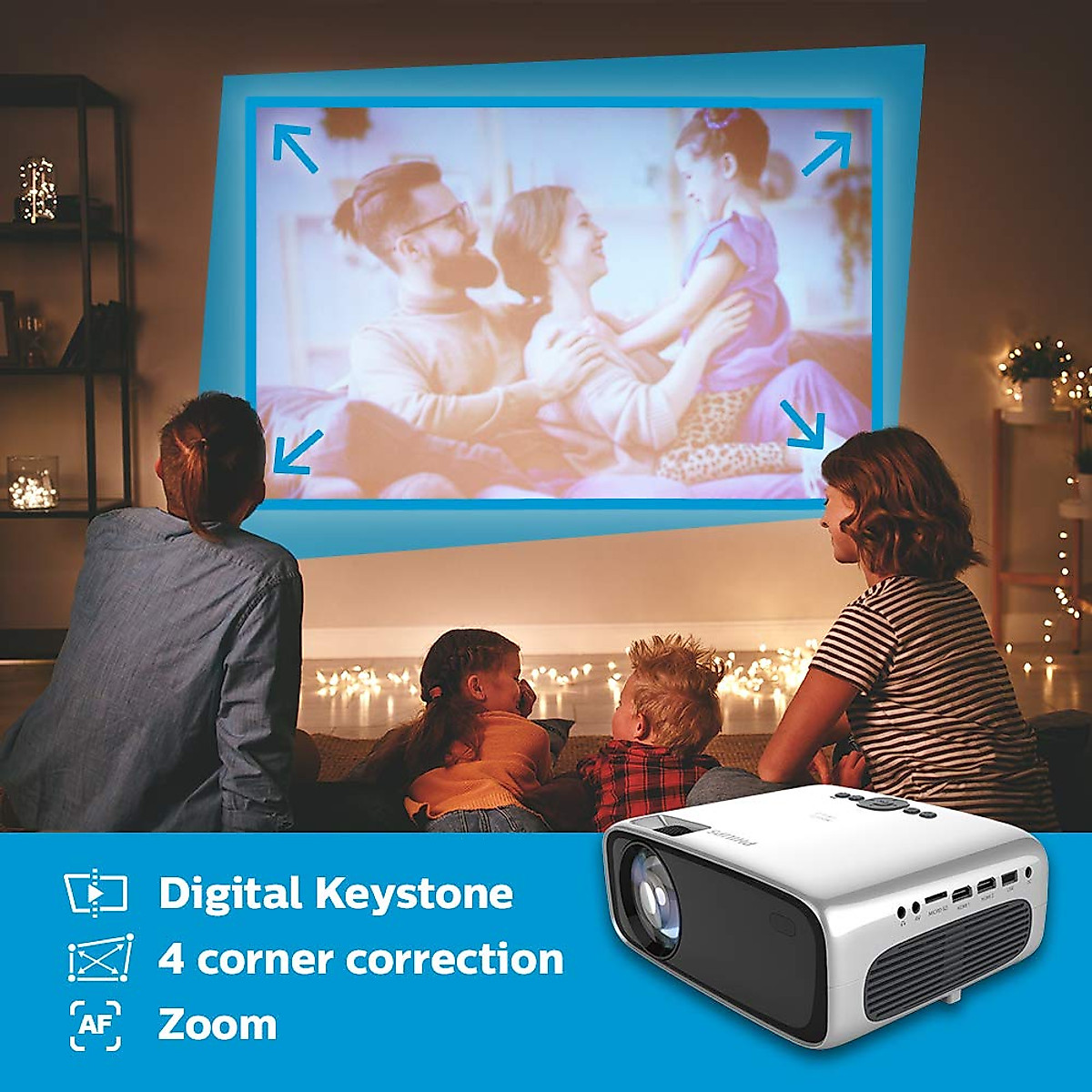 Philips NeoPix Ultra 2, True Full HD Projector with Apps and Built-in Media Player