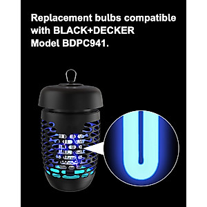 Dichroma 7W Replacement Bulb Compatible with BLACK and DECKER Model BDPC941 and other 7W Indoor Outdoor Mosquito Lamps with 2-Pin Base, 2 Pack