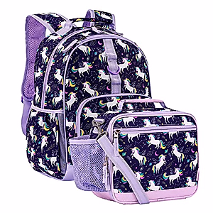Choco Mocha 17inch Unicorn Backpack + Lunch Bag