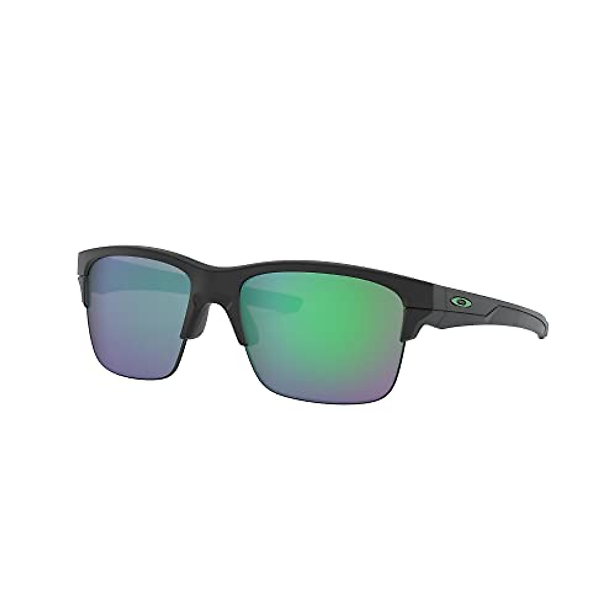 Oakley Men's OO9316 Thinlink Rectangular Sunglasses, Matte Black/Jade Iridium, 63 mm