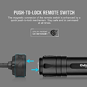 OLIGHT Odin GL M 1500 Lumens MLOK Mount Rechargeable Tactical Flashlight with Green Beam and White LED Combo, Removable Slide Rail Mount and Dual-Button Remote Pressure Switch (Black)