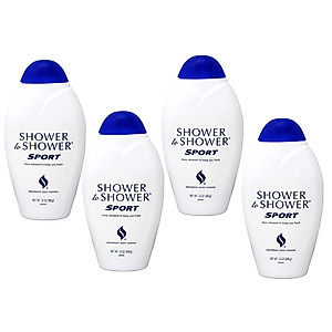Shower to Shower Absorbent Body Powder, Sport, 13-Ounce Bottles (Pack of 4)