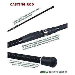 LITTMA LITTMA-Surf Spinning Rod Surf Rods Saltwater 9ft 10ft Graphite Surf Rod Surf Casting Rod Surf Fishing Rod Surf Rod Saltwater Surf Travel Rod Surf Rod Barra de Surf Surf Rod