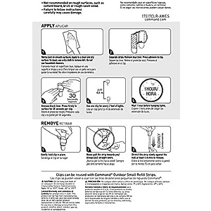 Command Indoor Outdoor Vinyl Light Clips with 46 Clips 50 Strips Hangs 80 ft