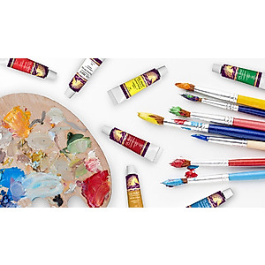 MyArtscape Oil Paint Set - 12 x 12ml Tubes - Lightfast - Heavy Body - Oil-based Vibrant Colors - High Pigment Load - Non-fading - Artist Quality Painting Supplies - Professional Craft Paints