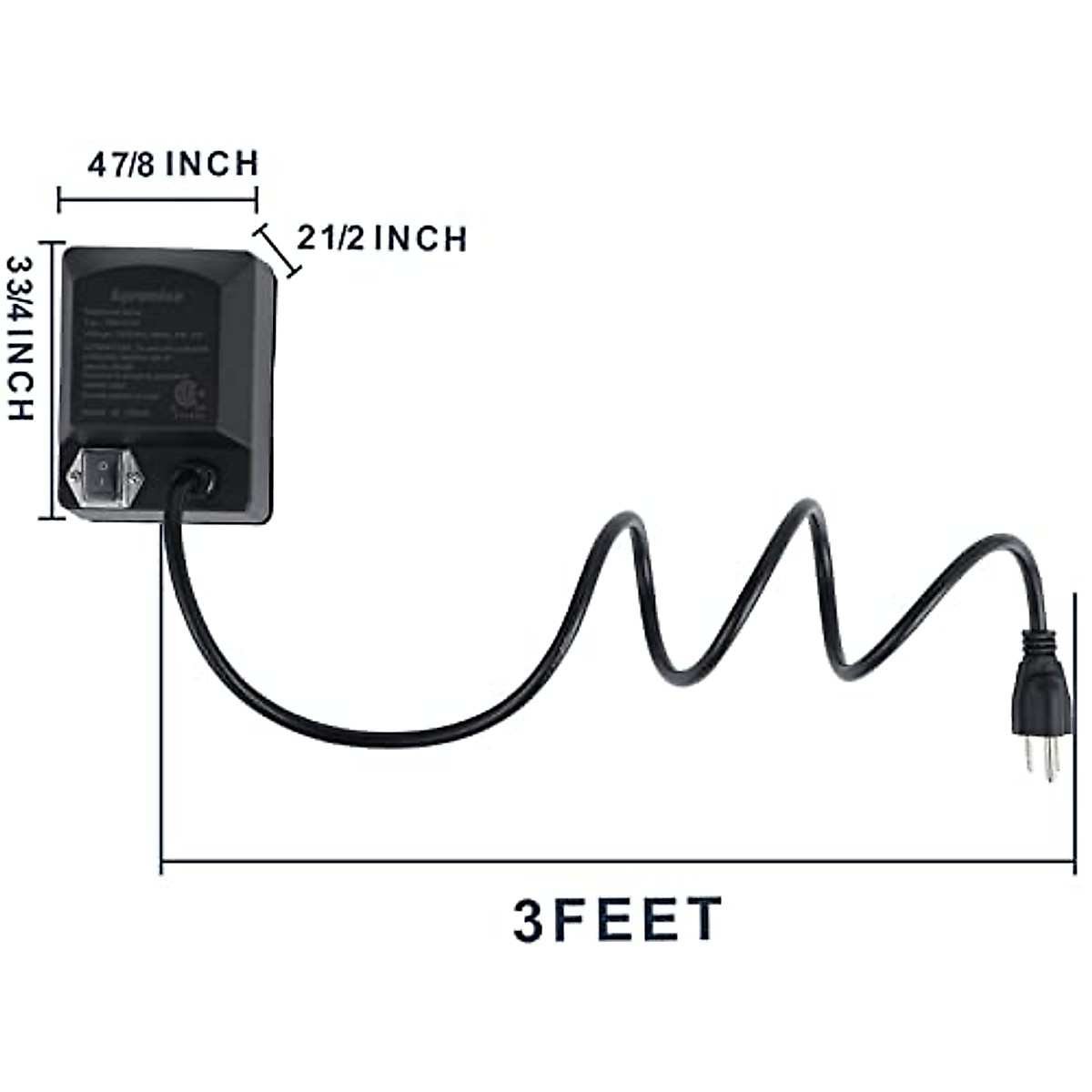 Apromise Rotisserie Motor - Universal Replacement Rotisserie Spit Motor with Waterproof On/Off Switch | Grill Rotisserie Motor Can Hold Up to 30 Pounds | 110 Volts & 4 Watt - Black