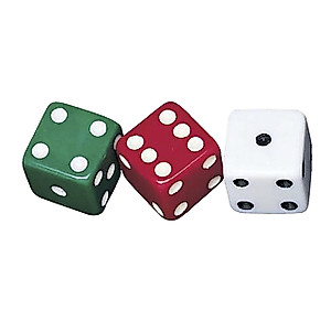 School Smart Dotted Dice Set – Assorted Colors - Set of 36, 089918, Assorted Size