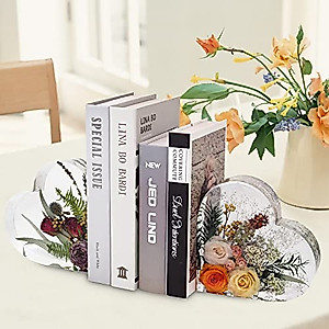 3 PCS Large Resin Molds Silicone Kit, Including Deep Hexagon, Heart, Square Epoxy Resin Casting Mold for Flower Preservation Bookends DIY Art