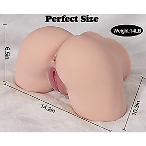 Lifelike Sex Doll Torso Male Masturbator Stroker Realistic Pocket Pussy Ass with Vagina Anal Sex, Sex Dolls Adult Toys Male Sex Toys for Men Pleasure, 14LB