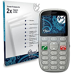Bruni Screen Protector compatible with Gigaset GL390 Protector Film, crystal clear Protective Film (2X)