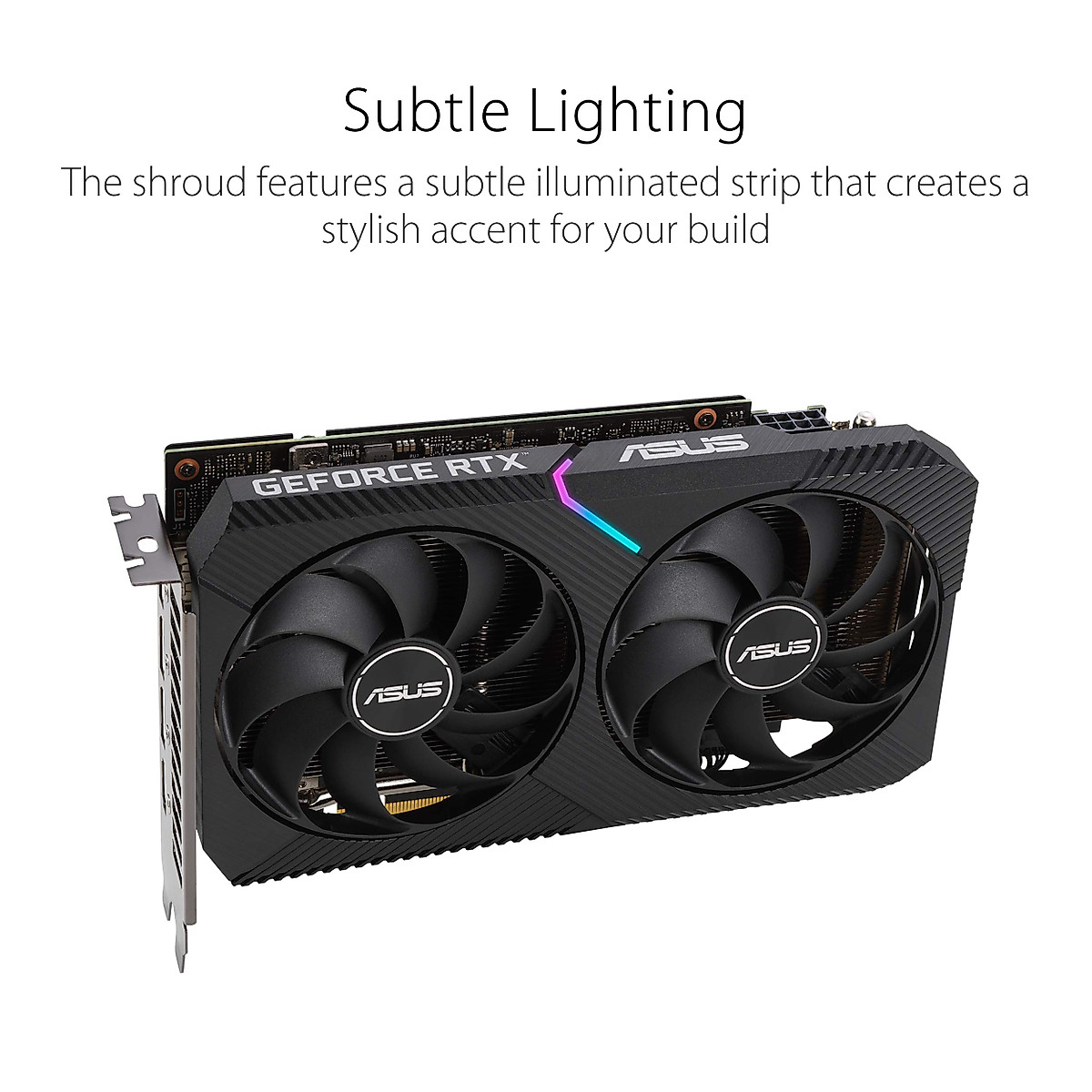 ASUS Dual NVIDIA GeForce RTX 3060 OC Edition Gaming Graphics Card (PCIe 4.0, 12GB GDDR6 Memory, HDMI 2.1, DisplayPort 1.4a, 2-Slot Design, Axial-tech Fan Design, 0dB Technology, and More