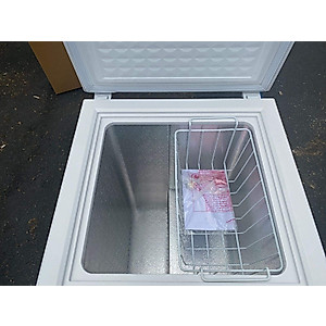 Commercial Freezer Chest freezer 3.5 CuFt 22" NSF Restaurant White Solid Flat Top w/Storage Baskets