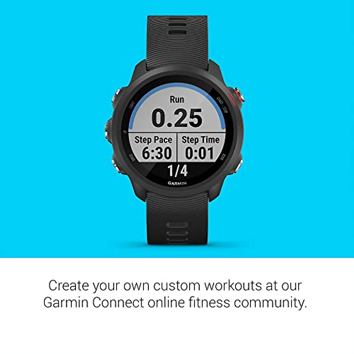 Garmin 010-02120-20 Forerunner 245 Music, GPS Running Smartwatch with Music and Advanced Dynamics, Black