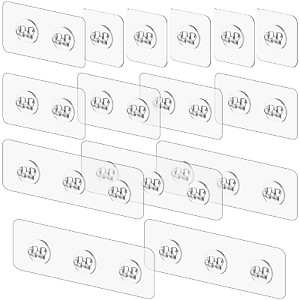 vivinin 15 Pack Shower Caddy Adhesive Replacement, Shower Shelf Adhesive No Drilling, Adhesive Shower Hooks Strong Adhesive, Adhesive Hooks for Showe Caddy, Soap Holder, And Kitchen Racks