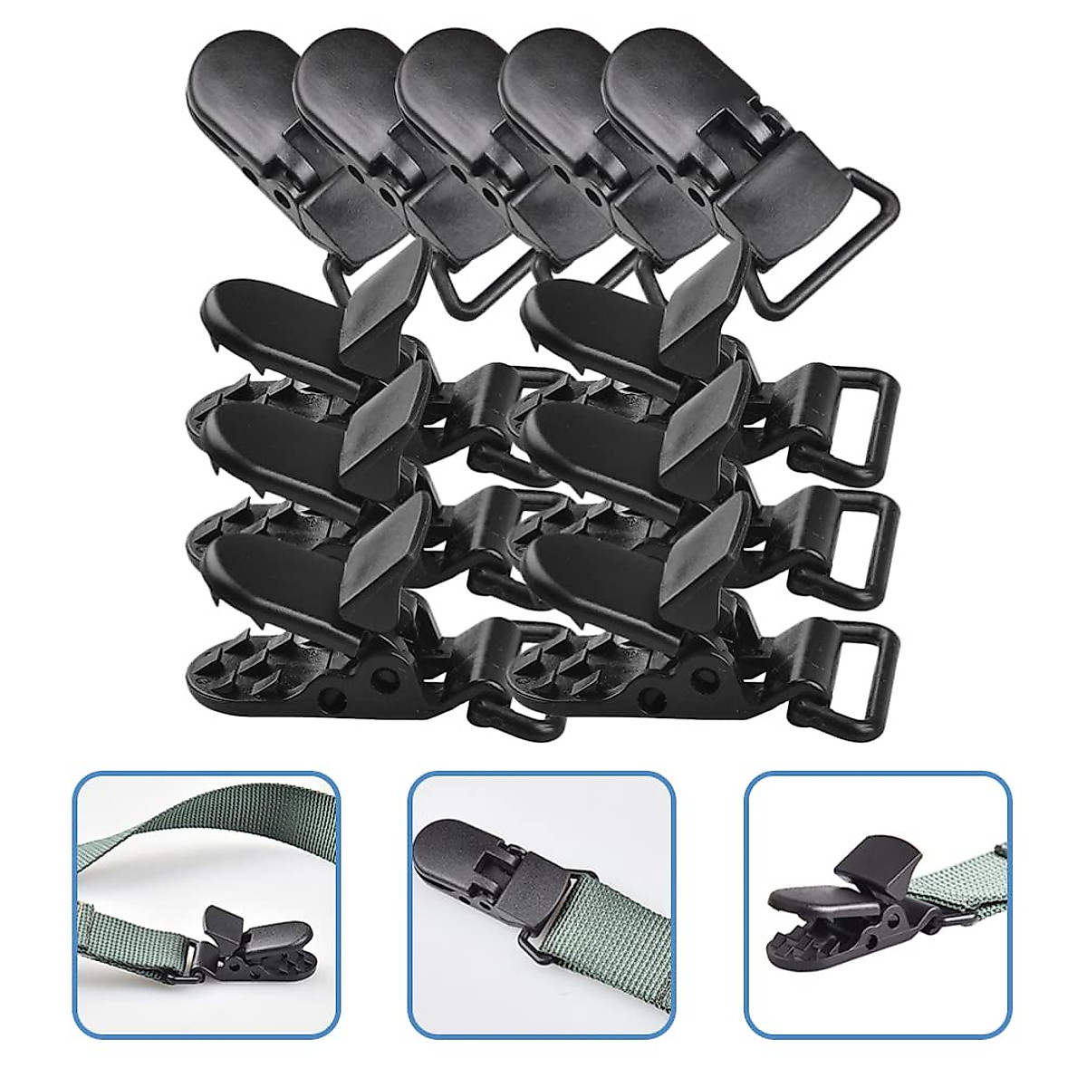 BESPORTBLE 20pcs Tent Buckle Clip Tent Clamps Tent Tarp Clips Tarp Clips for Outdoor Awning Tent Clips Tent Fasteners Awning Tent Fixers Canopy Tarp Clips Windproof Tent Clips