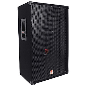 (2) Rockville RSG15 15 3-Way 1500 Watt 8-Ohm DJ PA Speaker +Stands +Cables