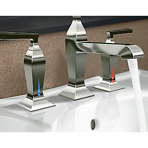 Epoxy Hot and Cold Water Faucet Indicator Stickers Self Stick 10 Hot Labels & 10 Cold Labels for Kitchen Bathroom Faucet Shower Escutcheon