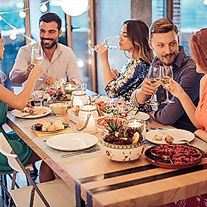 White Votive Candles in Glass, 15 Hours Unscented Soy Wax Candles for Wedding Home Spa Holidays Party, 12 Packs