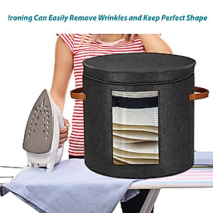 Munskine Huge Hat Boxes For Women Storage Foldable Hat Storage Boxes with Shoulder Strap & 2 Handles - Hat Boxes With Lids - Hat Box With Dustproof Lid Storage Boxes