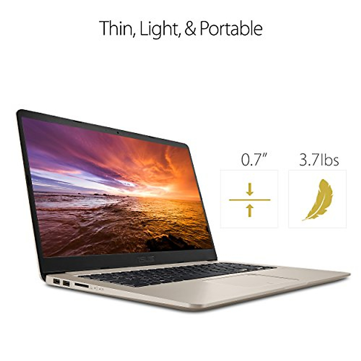 ASUS VivoBook S Ultra Thin and Portable Laptop, Intel Core i7-8550U Processor, 8GB DDR4 RAM, 128GB SSD+1TB HDD, 15.6” FHD WideView Display, ASUS NanoEdge Bezel, S510UA-DS71