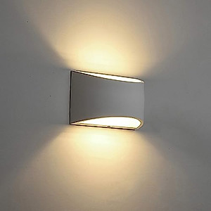 BAUFAS Motion Sensor LED Wall Lighting Sconce, 7W Warm Light Outdoor Waterproof Wall Lamp, Motion Detector Garden/Hallway/Pathway Porch Light