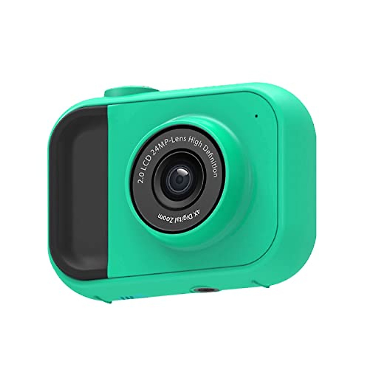 Boddenly Mini Cartoon Children's Camera,Rechargeable Electronic Camera,2 Inch IPS Display,Insertable 32G SD Card (Green, One Size)
