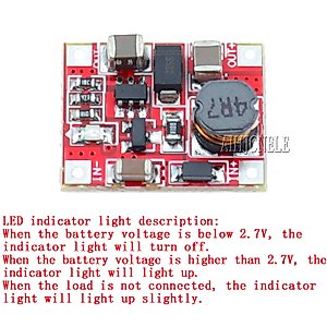 AIHJCNELE 3Pcs RT9266 DC Boost Module 1V~5V 3V 3.7V to 5.1V 5.2V 1A Single Lithium Battery Step Up Power Board DIY Portable Source Charger Repair Accessories with LED Indicator Light (RT-9266)