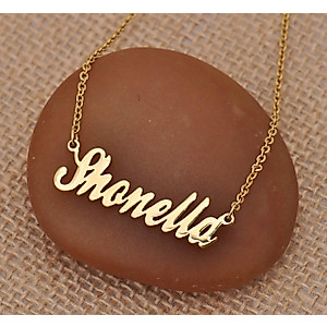 HUAN XUN Custom Name Plate Necklace Unique Jewelry Gifts for Mom Mother Keila