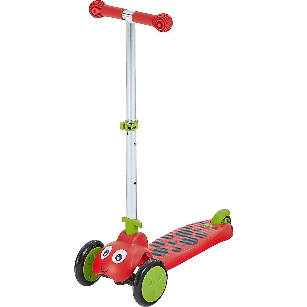 Mookie Scootiebug - Red | 3-Wheel Foldable Scooter with Height-Adjustable Handlebar, Develop Balance and Motor Skills, Sturdy and Easy to Maneuver | For Kids Ages 2 to 5 (8561)