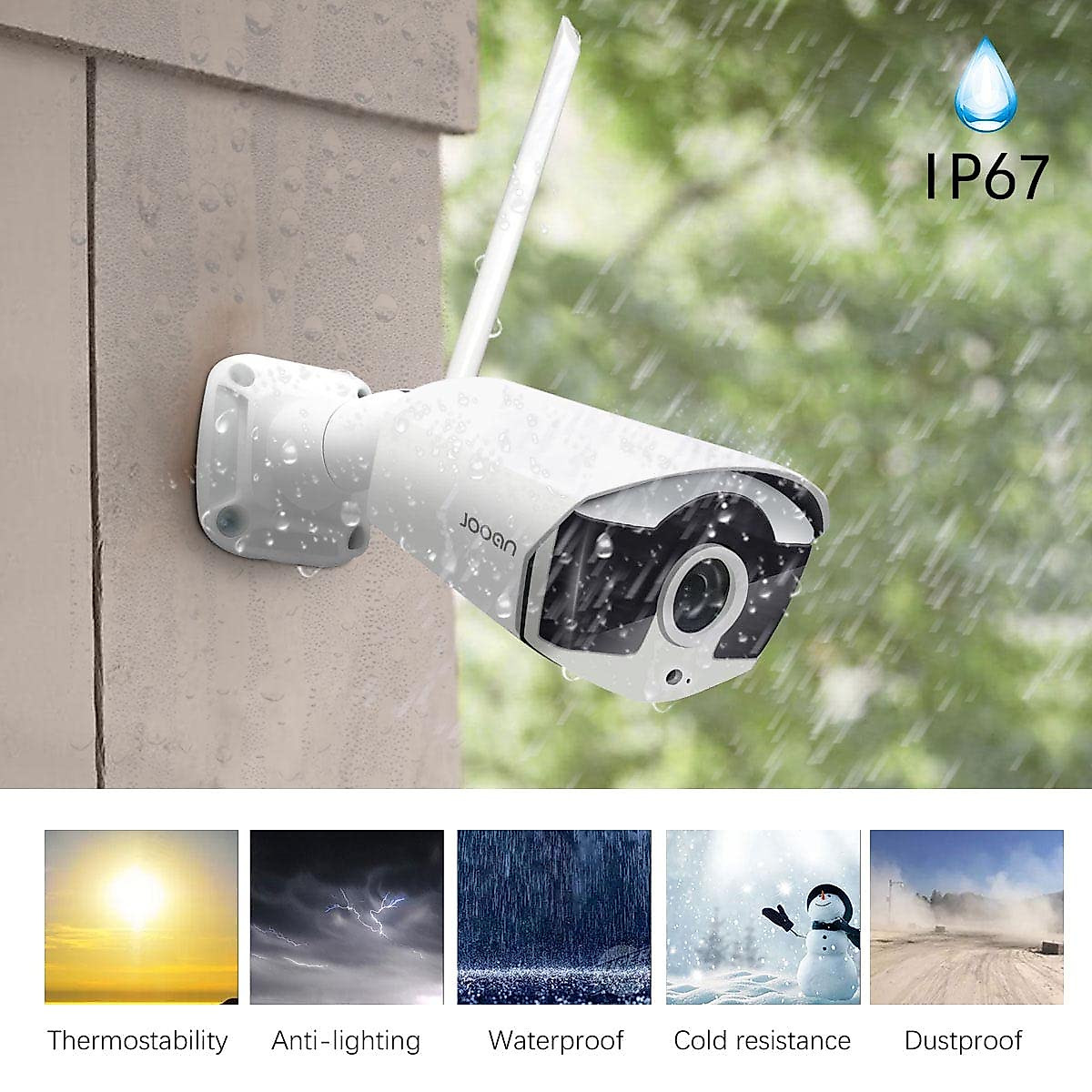 JOOAN 3MP Wireless Security Camera System, 8 Channel Waterproof Security Camera System, 4PCS Night Vision Security Cameras Wireless Outdoor with 1TB HDD, AI Human Detection, Audio Record, Motion Alert
