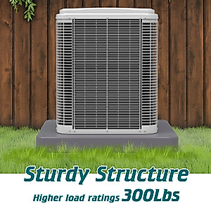 Daisypower Equipment Pad for Ductless Mini-Split Air Conditioner HVAC Heat Pump System,Anti-Vibration Plastic Condenser Pad,32 × 32 × 2 inches