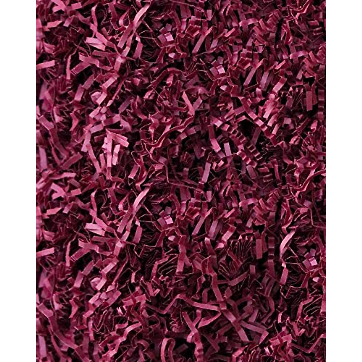 MagicWater Supply Soft & Thin Cut Crinkle Paper Shred Filler (2 LB) for Gift Wrapping & Basket Filling - Burgundy
