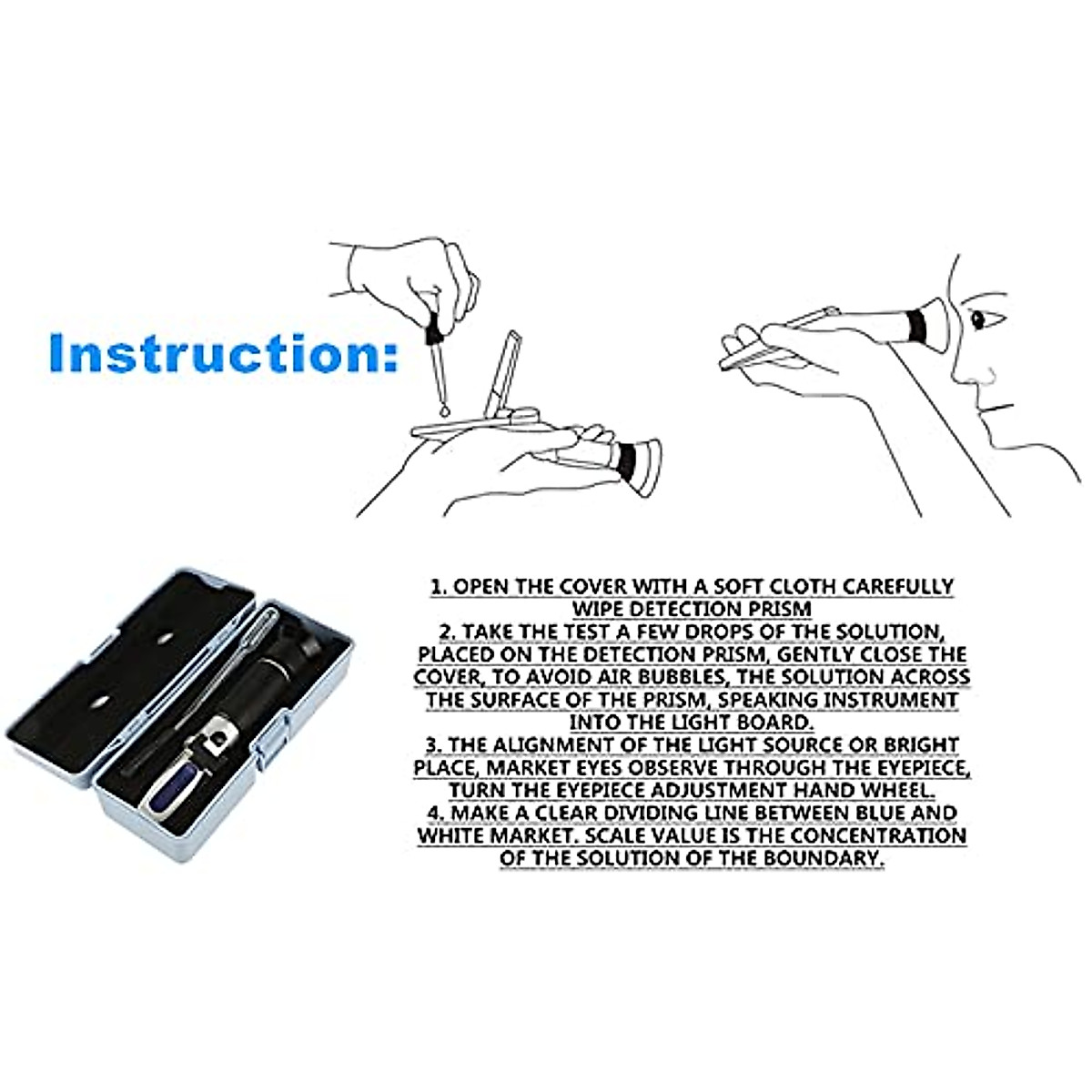 Professional Hand Held Accurate Refractometer Salinity Refractometer 0-100‰ Cutting Oil Fluid Refractometer 0-32%(#1)