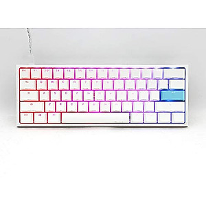 Ducky One 2 Mini Pure White - RGB LED 60% Double Shot PBT Mechanical Keyboard (Cherry MX Brown)