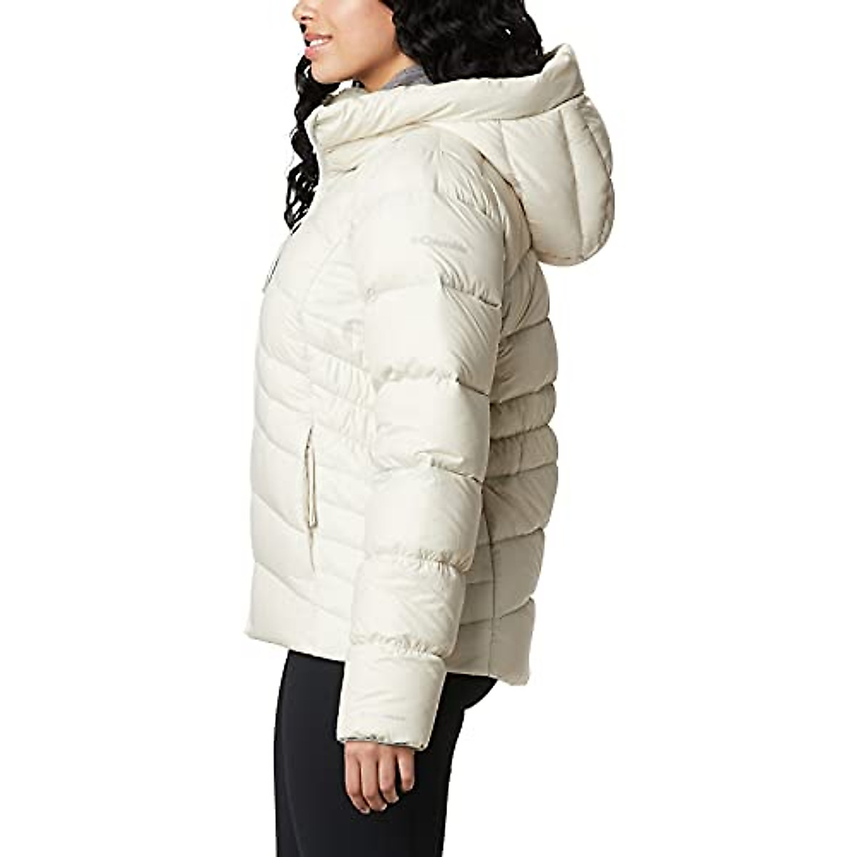 Columbia Women's Autumn Park Down Hooded Jacket, Chalk, Large