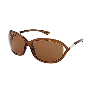Tom Ford FT0008 Jennifer Sunglasses 48H Shiny Dark Brown
