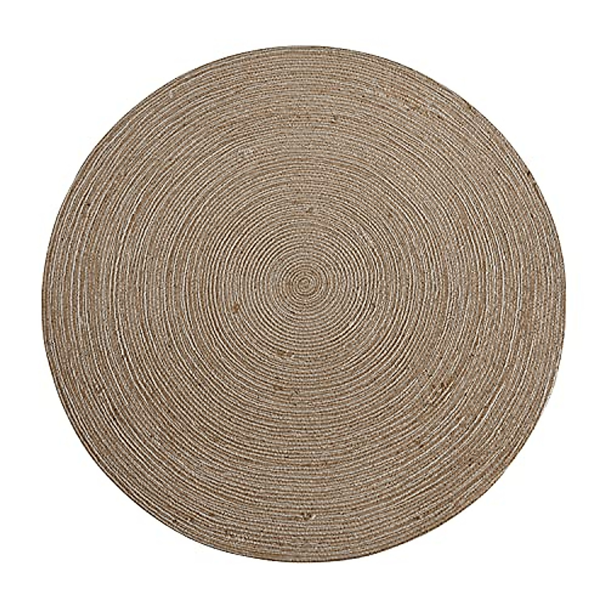 Flash Furniture Kelsey Area Rug - Jute - Round - 4 Foot - Polyester Blend - Braided