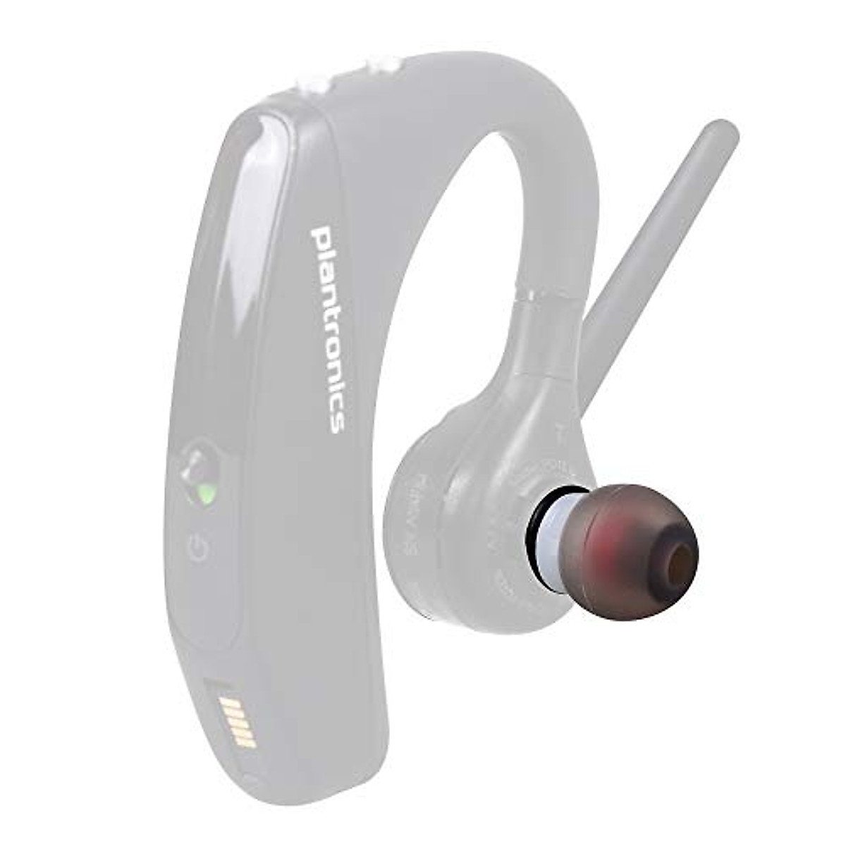 CHOCKALOTTA 1-Pack in-Ear Tip Adapter Mount Compatible with Plantronics Poly Voyager 5200 & Voyager Legend Headset (Includes 3-Piece S/M/L Silicone Ear Tips)