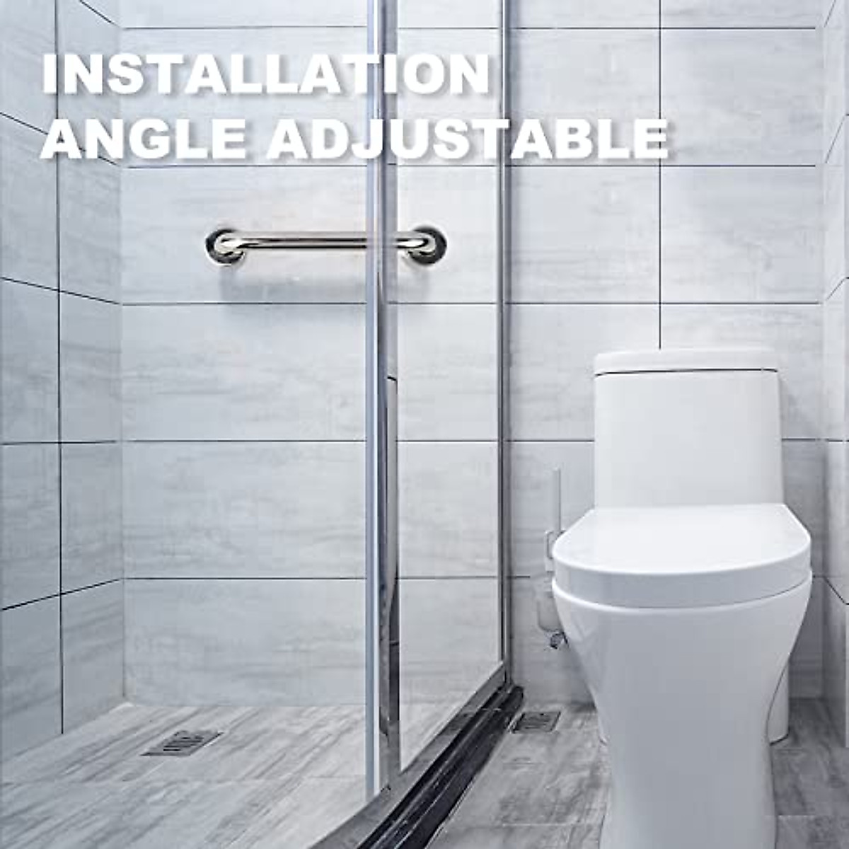 2 Pack 12 Inch Shower Grab Bars, LONVICHTT Stainless Steel Shower Handle, Bathroom Safety Bars, Elderly, Pregnant, Handicap Senior Assist Bath Handle