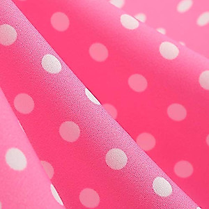 Short Dresses for Teens Women Fashion Short Sleeve V-Neck Wave Point Printing Short Sleeve Dressy Fall Dresses for Women Pink