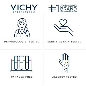 Vichy Mineral Double Glow Peel Face Mask with Exfoliating AHA Fruit Acids, Oil-Free Face Mask to Refine and Illuminate Skin, Paraben-Free