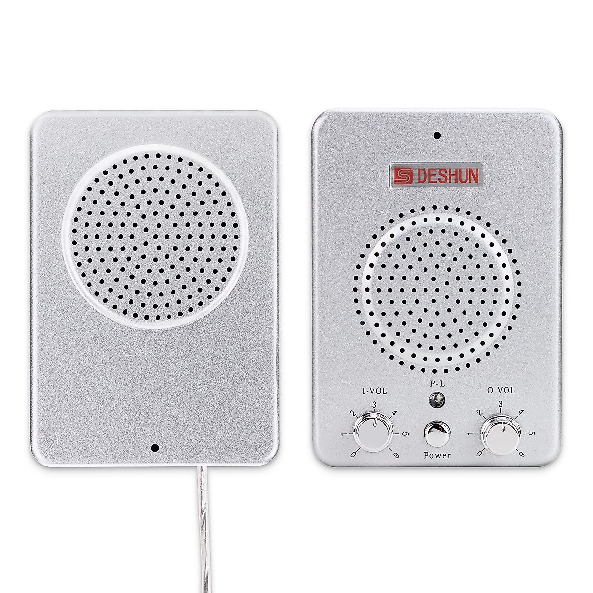DESHUN Window intercom System Dual Way, Window Speakers, A walkie-Talkie That can be Attached to Glass,Built-in Microphone, intercom System for The Business/Bank/Office/Hospital/Station/Catering