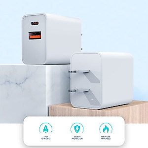 20W Dual Port Fit for iPad Air Charger Fast Charging - (Fit for iPad Air 4th/5th Generation 10.9 inch Gen 2022 2020 A2589 A2591 A2324 A2072 A2316 Charging Cable Power Supply Adapter Cord)